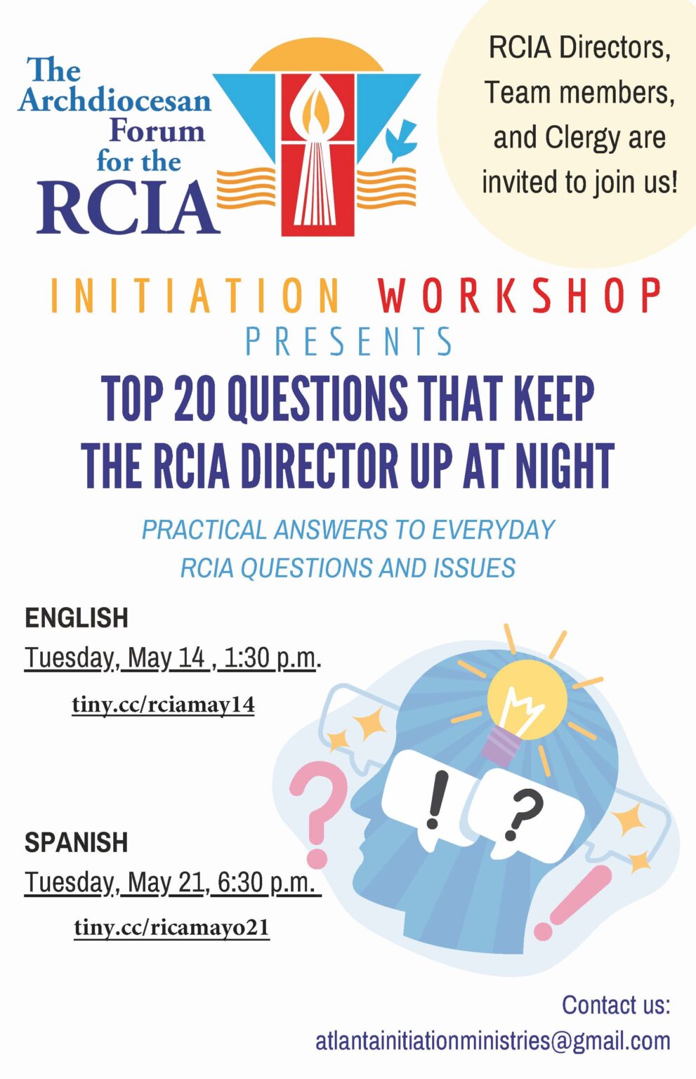 Top 20 Questions That Keep the RCIA Director Up at Night | Initiation ...